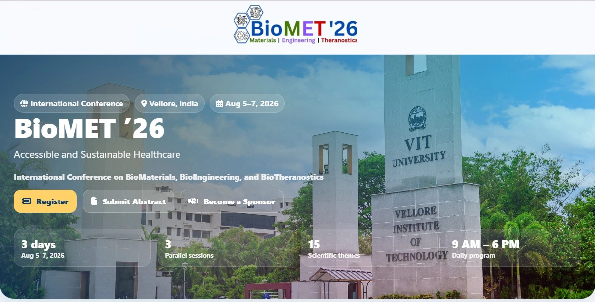 BioMET '26 - International Conference on Biomaterials & Bioengineering ...