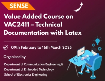 Value Added Course on VAC2411 – Technical Documentation with Latex - Vellore Institute of Technology