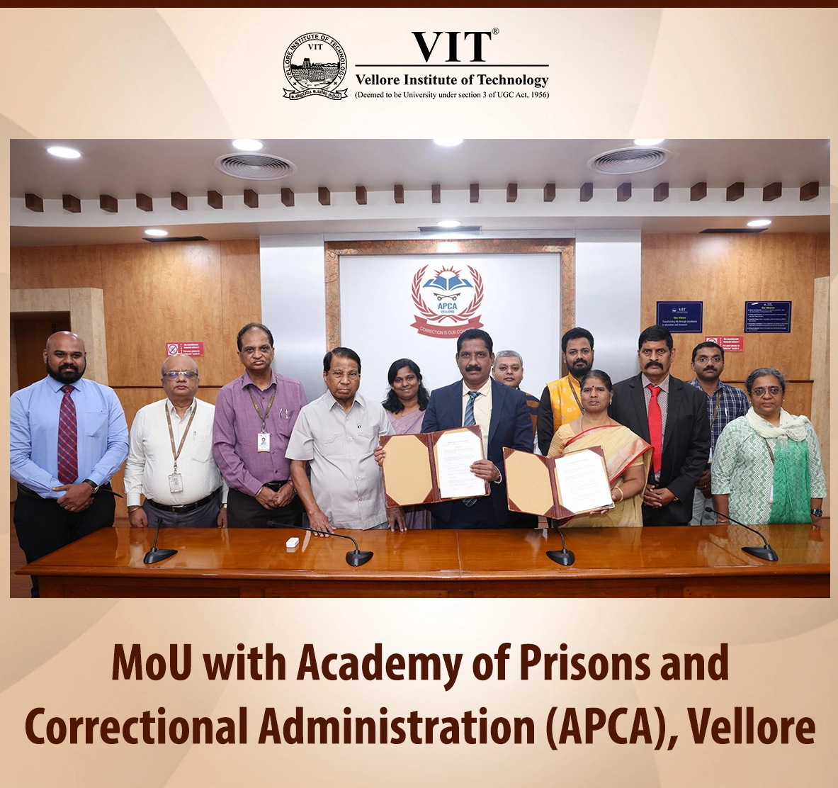 VIT and the Academy of Prisons and Correctional Administration (APCA ...