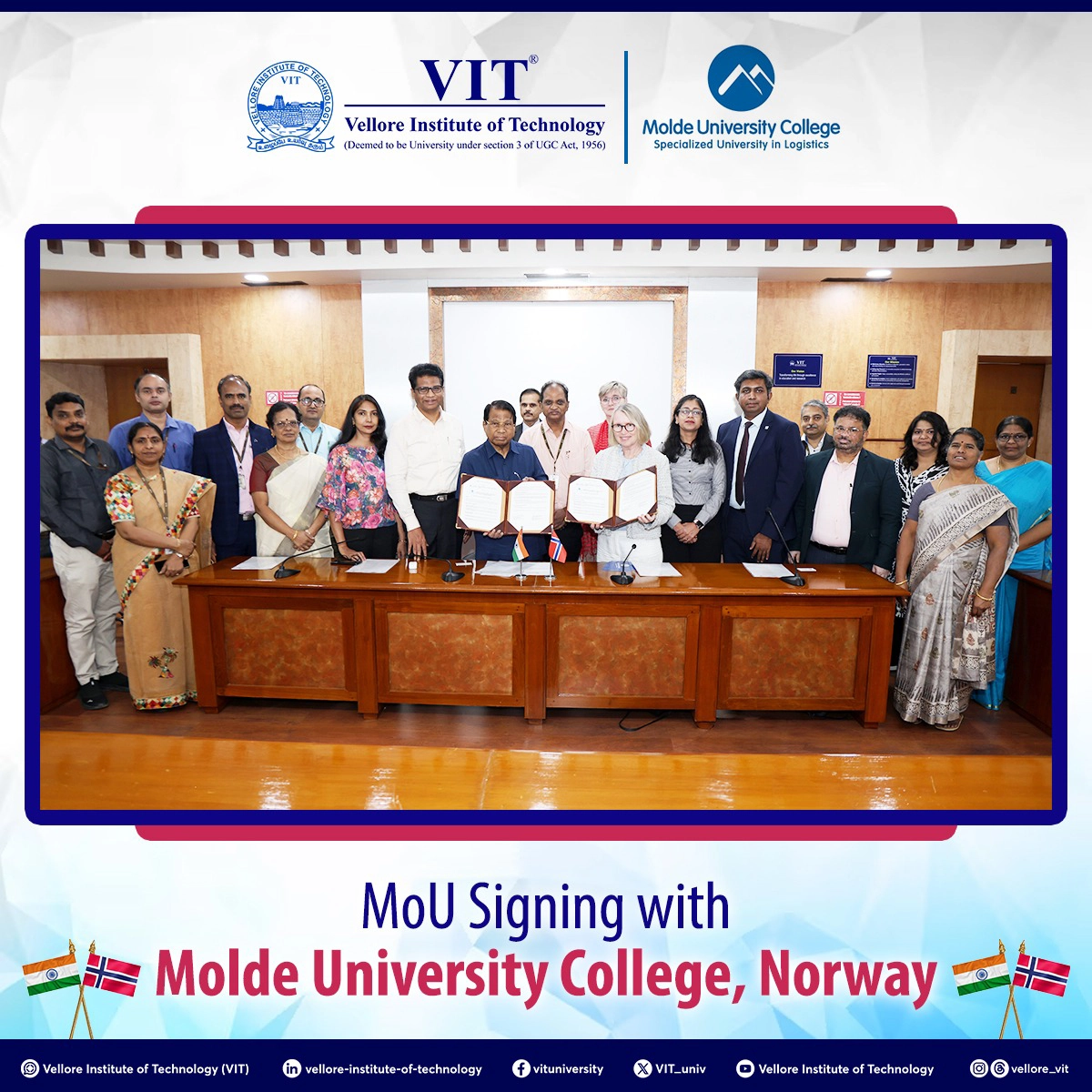 VIT, Molde University Forge Logistics & Sustainability Partnership ...