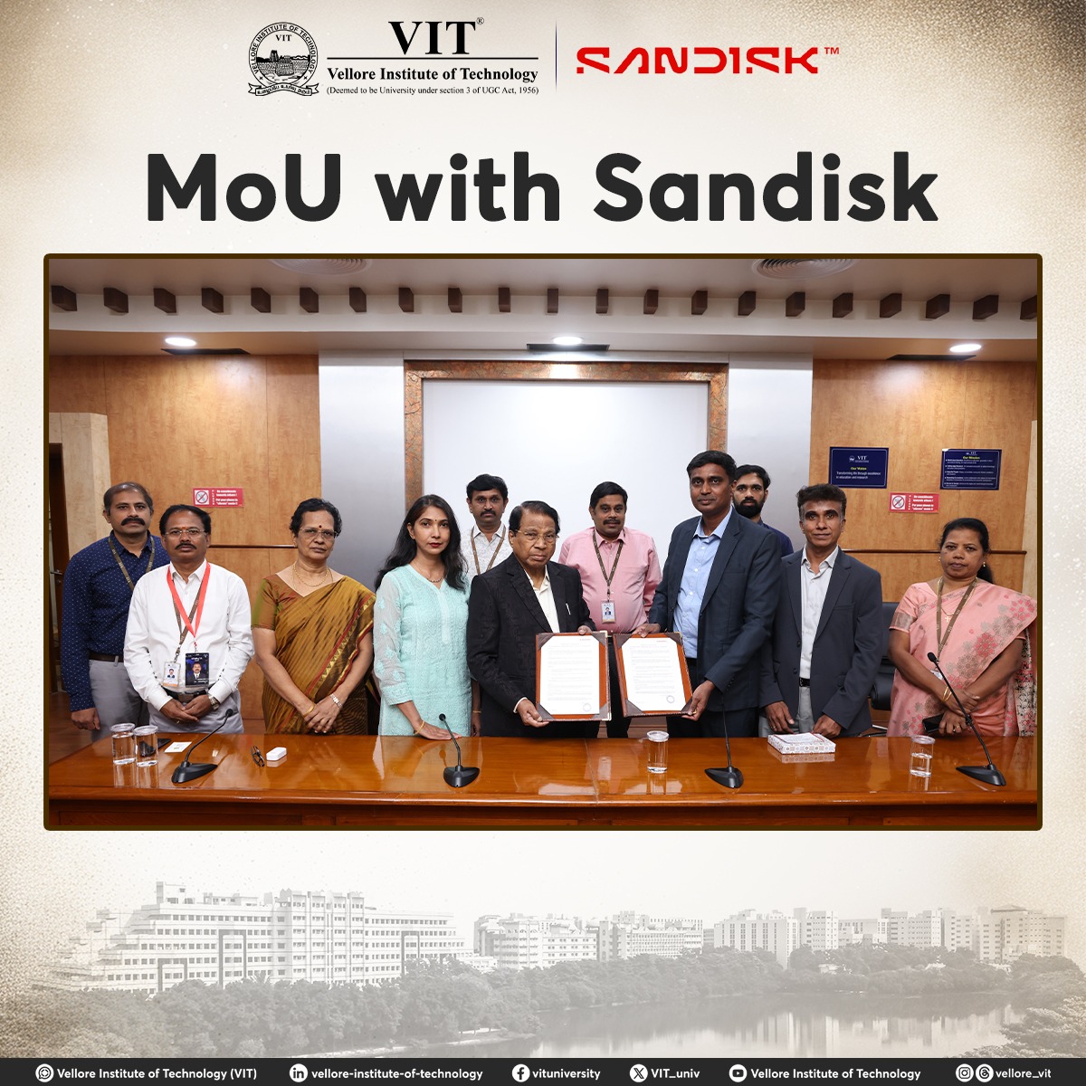 VIT Secures Strategic Partnership with SanDisk to Enhance Education in ...
